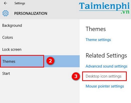 Hiển thị Control Panel trên desktop Windows 10